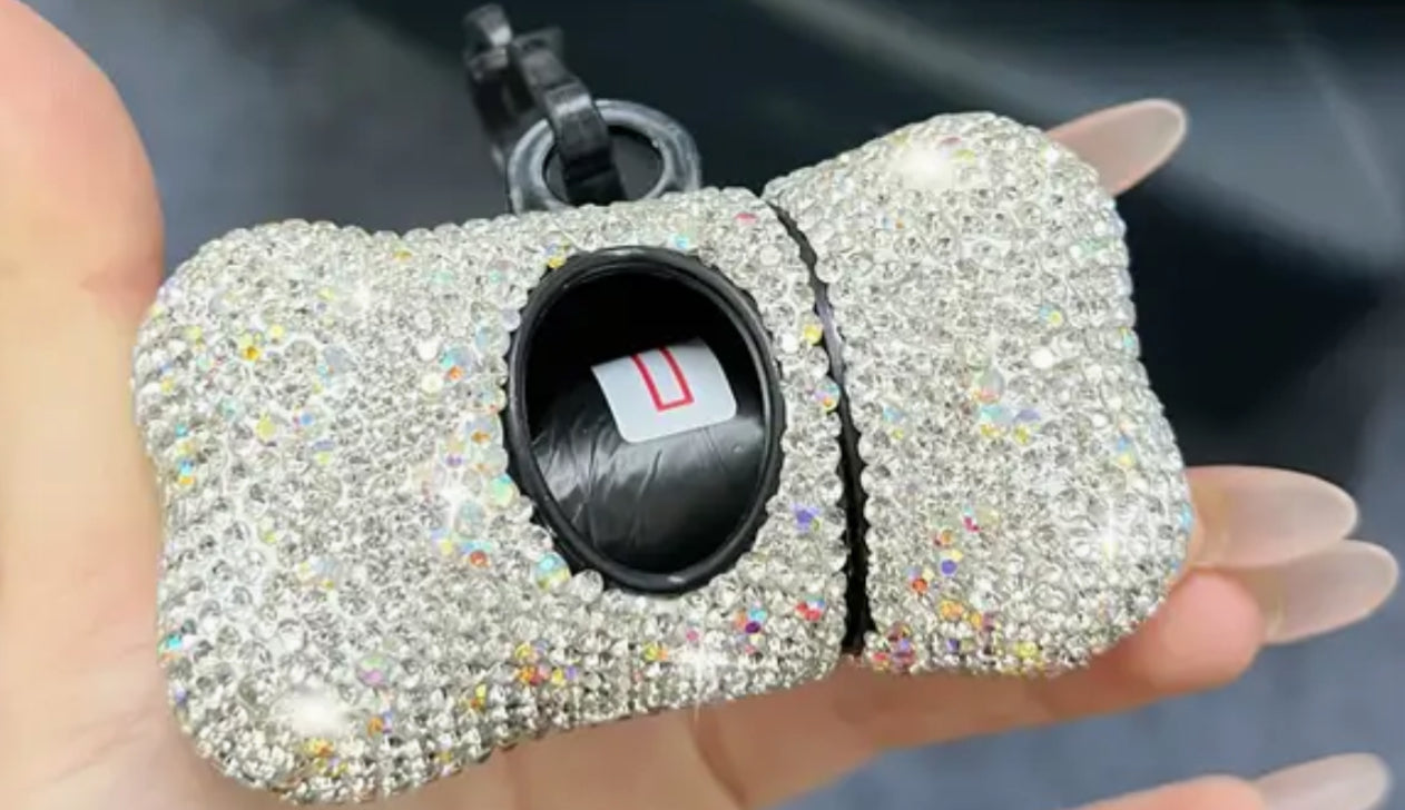 Luxury diamond sparkle poop bag holder! – Givin It Glam